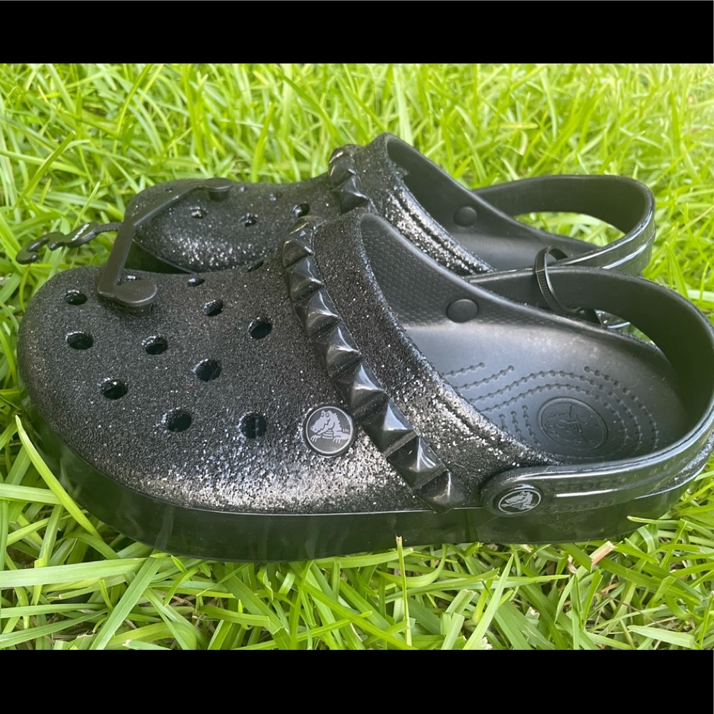 Rare New Collectors 2016 Crocs Crocband Black Glitter… - Gem